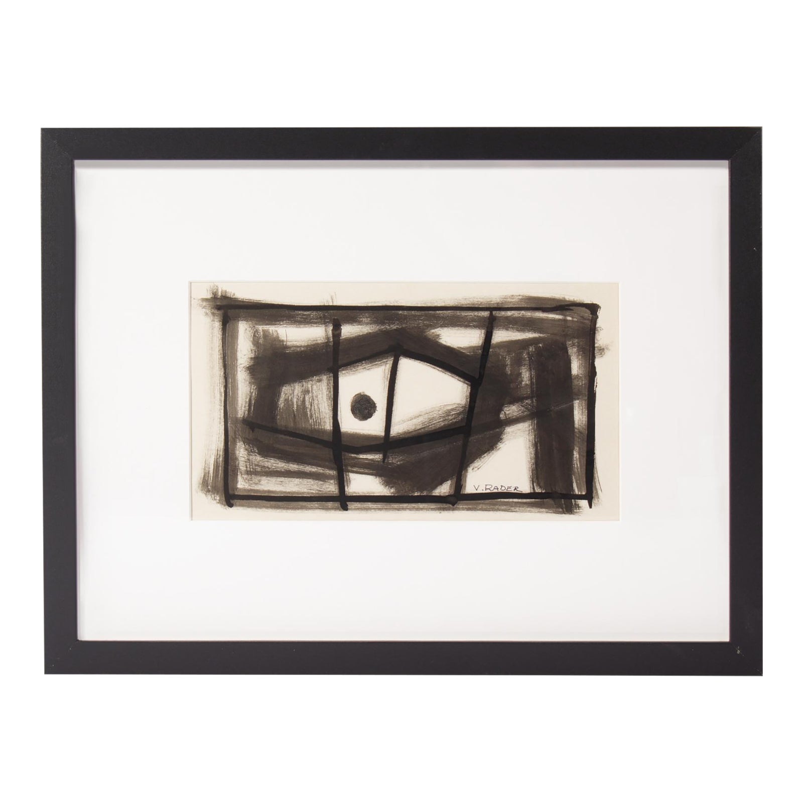 Abstract Ink Drawing by Vern Rader | Chairish