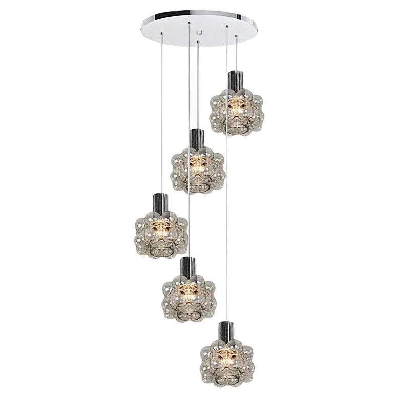 Cascade Light Fixture with Five Pedant Lights by Helena Tynell, 1960s ...