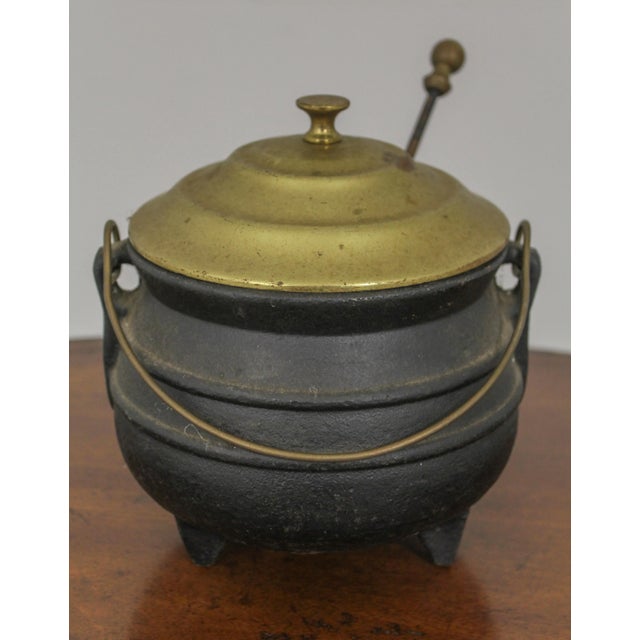 Virginia Metalcrafters Cast Iron & Brass Colonial Era Firepot | Chairish