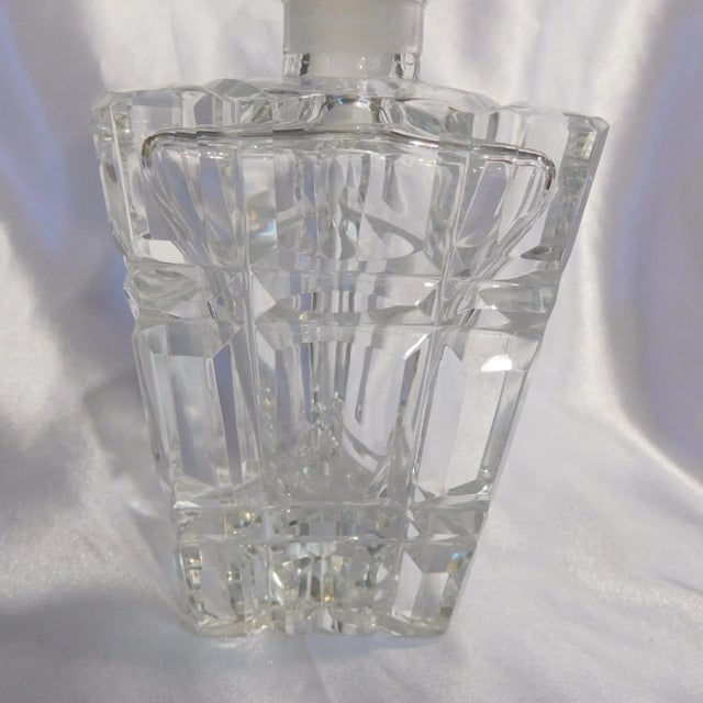 1920s Cut Crystal Triangular Perfume Bottle | Chairish