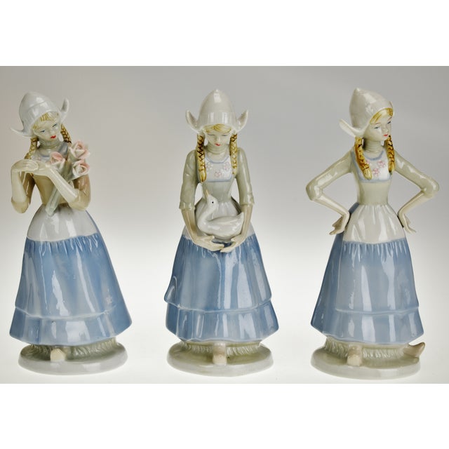 Vintage Crown Royals Porcelain Figurines - Set of 3 | Chairish