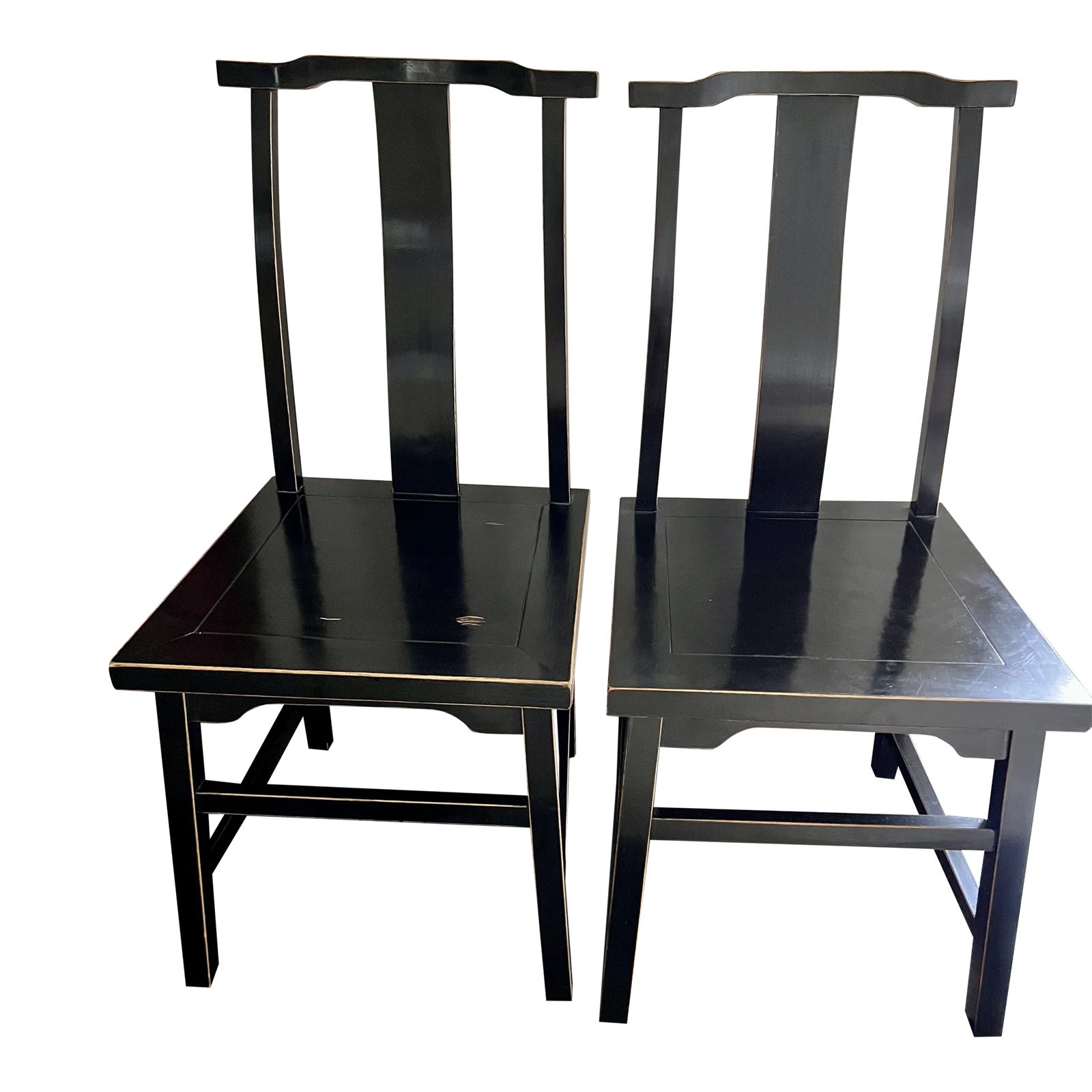 2000s Stylish and Sturdy Pair of Longevity Inspired Asian Chairs | Chairish