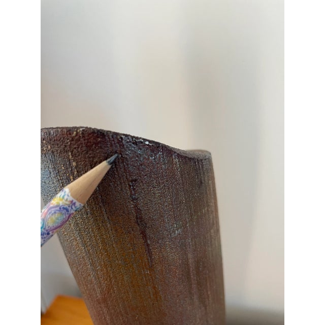 1990s Matthew Lovein Raku Studio Pottery Vessels - Set of 2 | Chairish