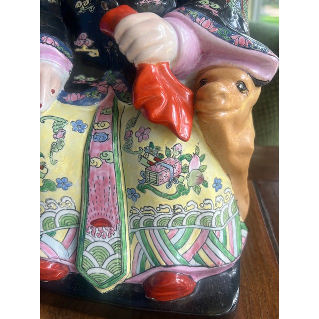 Extra Large Antique Chinese Emperor and Empress Porcelain Figurines ...