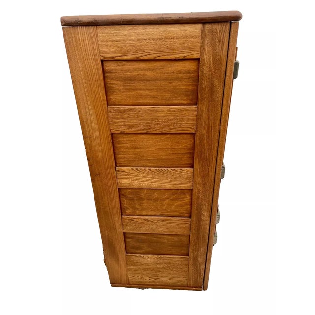1930s Antique Ice Box Three Storage Cabinets Two Racks Caster Wheels ...