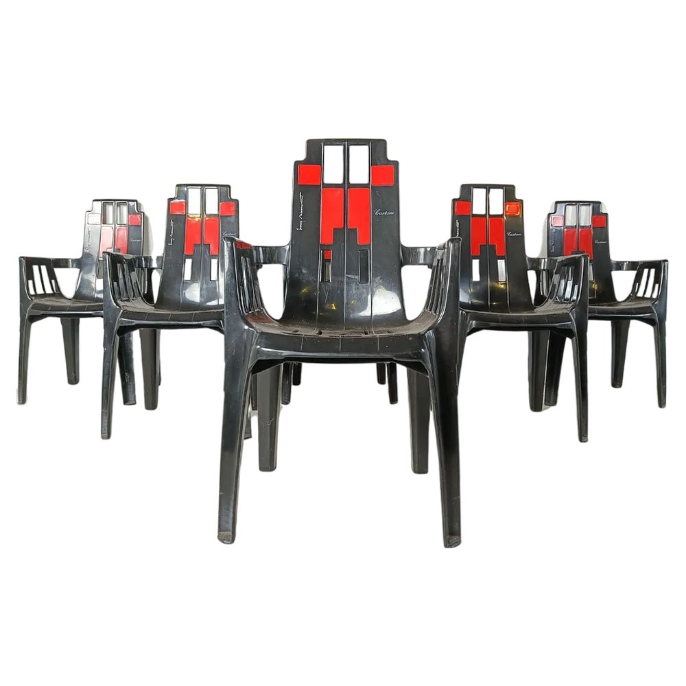 Boston Chairs by Pierre Paulin for Henry Massonnet, 1988, Set of 6 ...