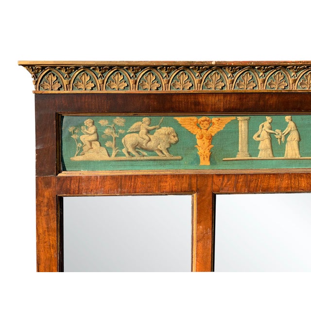 Classical Three Panel Horizontal Mirror, Circa 1820s | Chairish