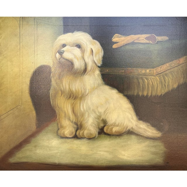 Chelsea House British Oil Painting of a Dog After George Earl | Chairish