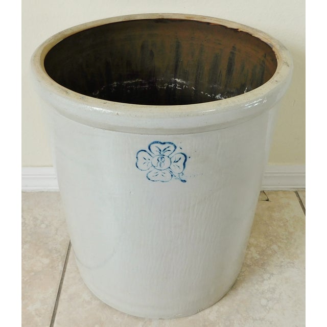 Large Antique 8 Gallon Stoneware Crock | Chairish