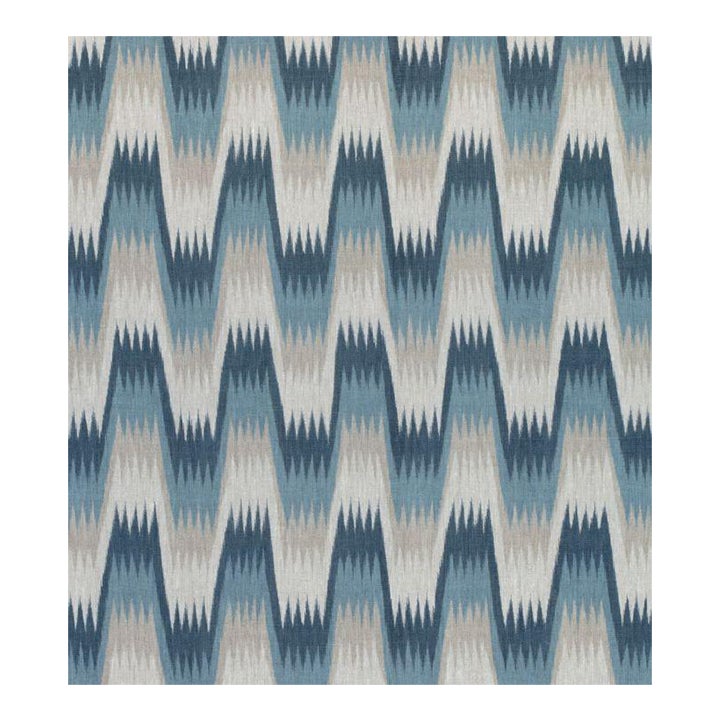 Stockholm Chevron Fabric - Teal - Sample | Chairish