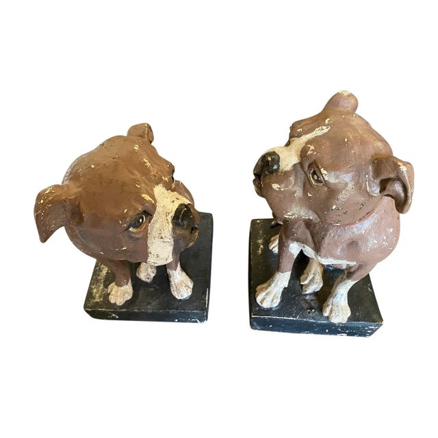 Bulldog Statues - Early 20th Century English Pair of Bulldogs | Chairish