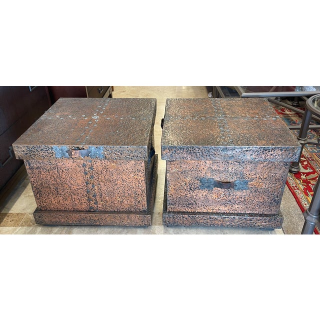 Arenson Studio Copper Chests, 1970s | Chairish