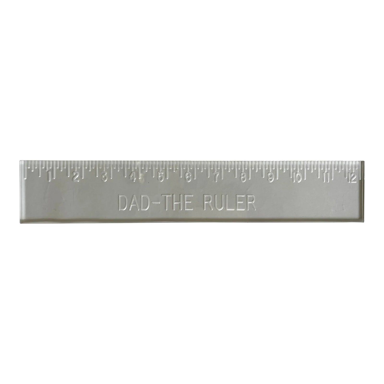 Vintage "Dad - the Ruler" Lucite Desk Ruler Accessory | Chairish