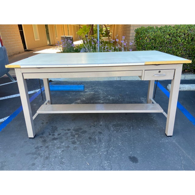 1980s Vintage Mid Century Modern Mayline Drafting Table | Chairish