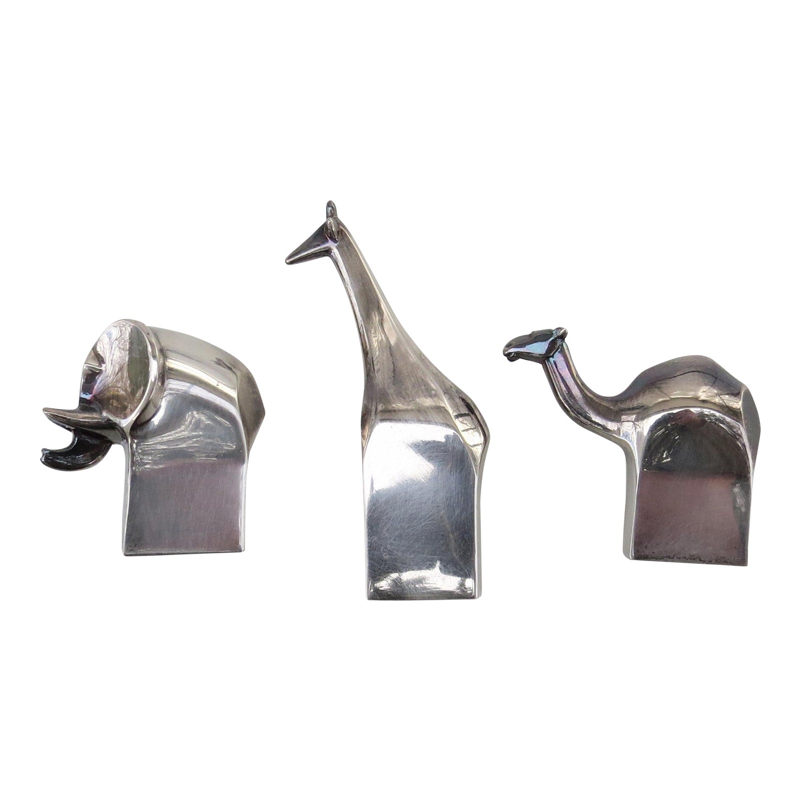 Vintage Set of 3 Dansk Design Silver Plated Animal Paperweights by ...