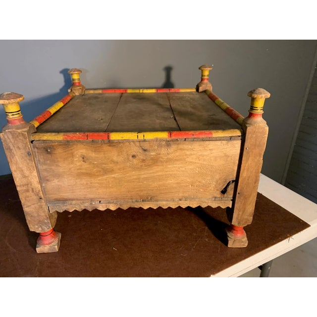 1910 Antique Primitive Folk Ottoman | Chairish