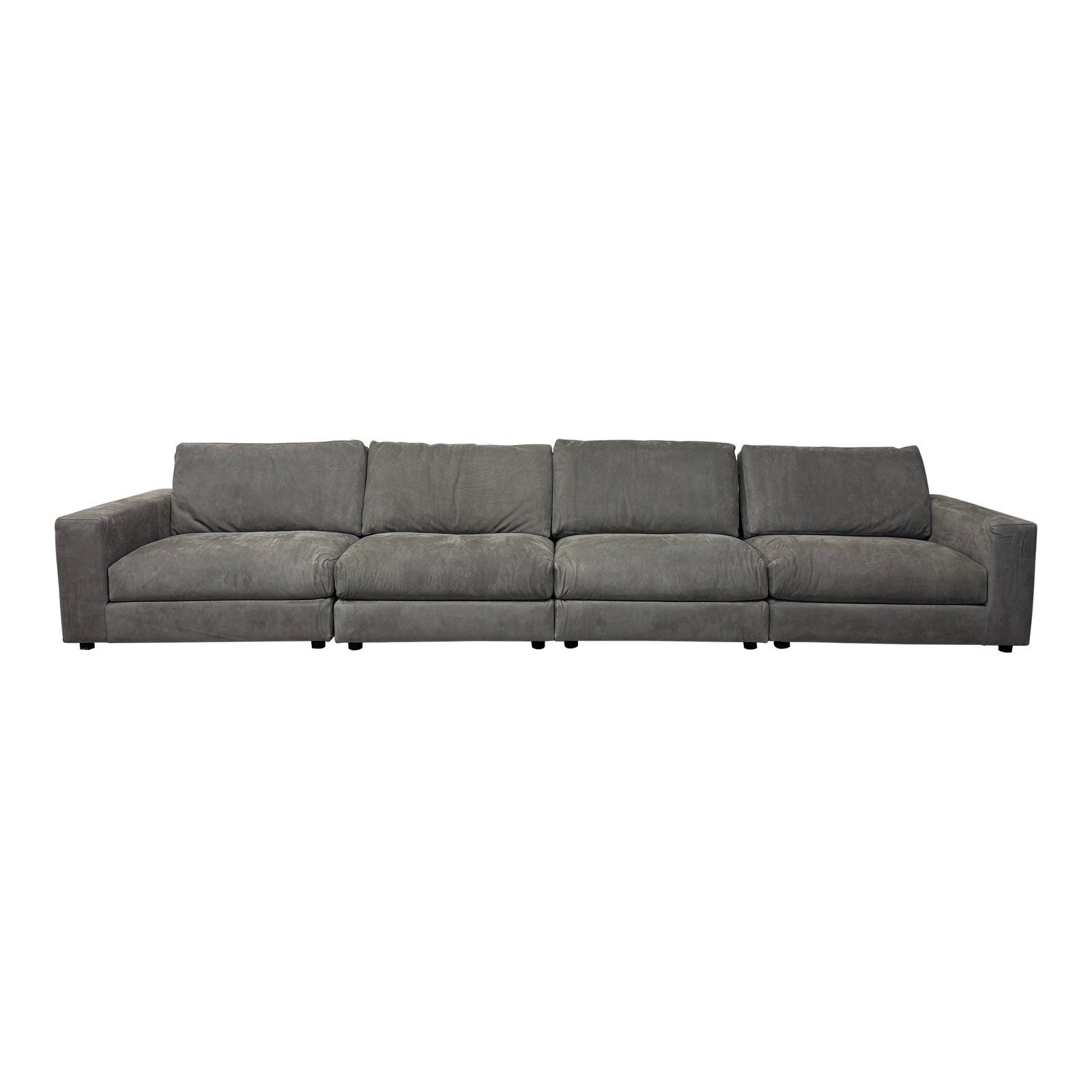 Restoration Hardware Lugano Suede Modular Sofa | Chairish