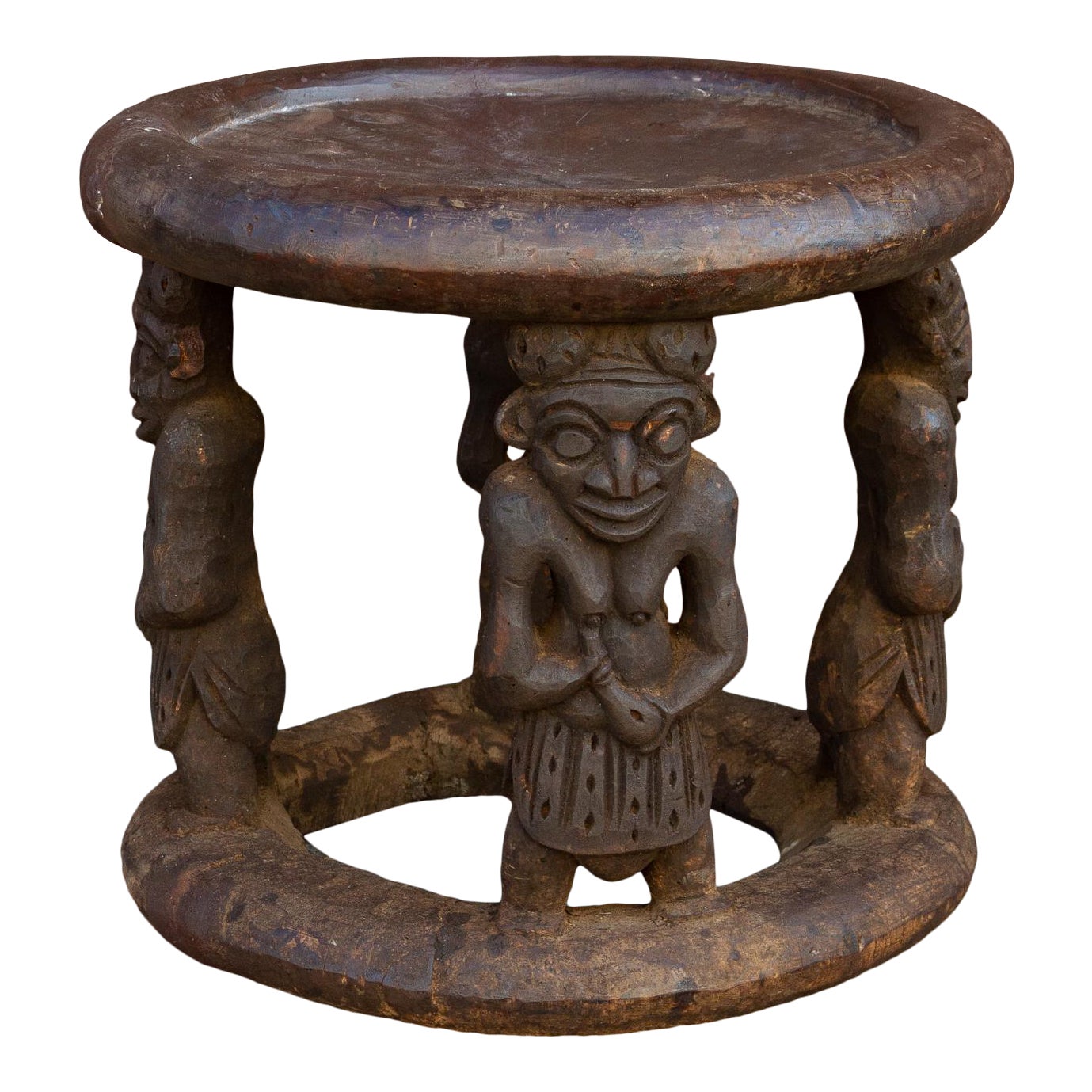 Figurative Babank African Stool | Chairish