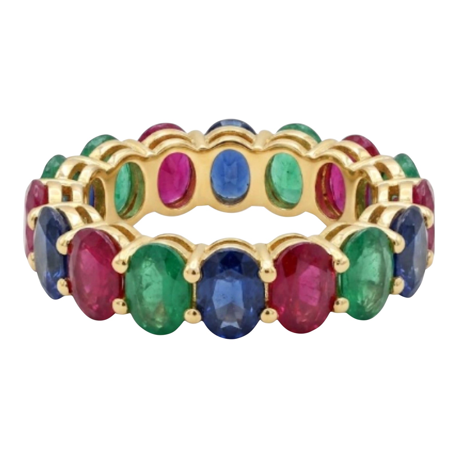 Natural Multi Gemstone 1.40cts Ring in 14k Gold | Chairish
