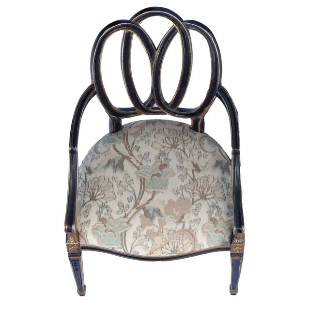 Pair of Ebony & Gilt Bracelet Chairs, 1940s | Chairish