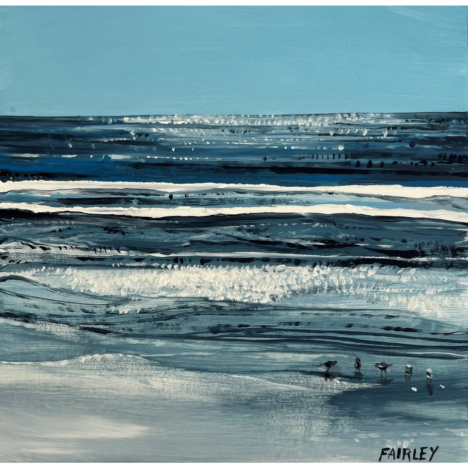 Glimmer, Original Miniature Seascape Oil Painting by Jessica Fairley ...