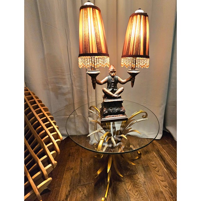 Vintage Late 20th Century Maitland Smith Attributed Bellhop Monkey Dual ...