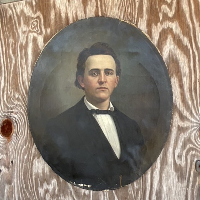 Antique Original 19th Century Oil Portrait Painting of a Young Man ...