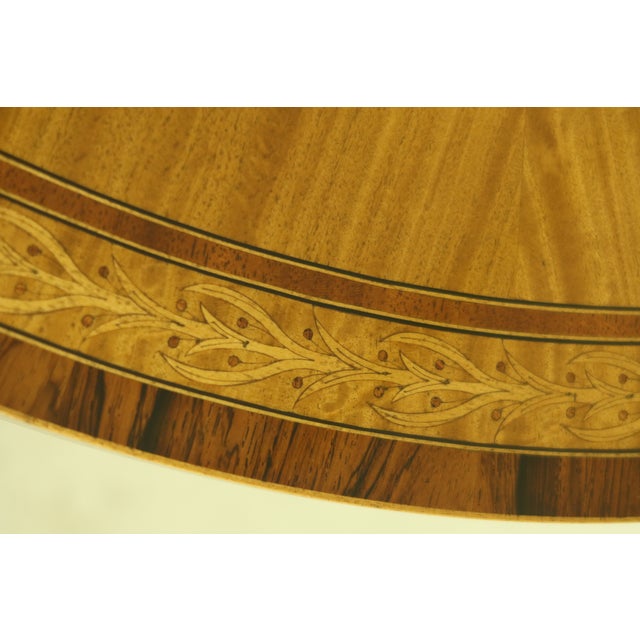 Baker Stately Homes Collection Inlaid Flip Top Table | Chairish