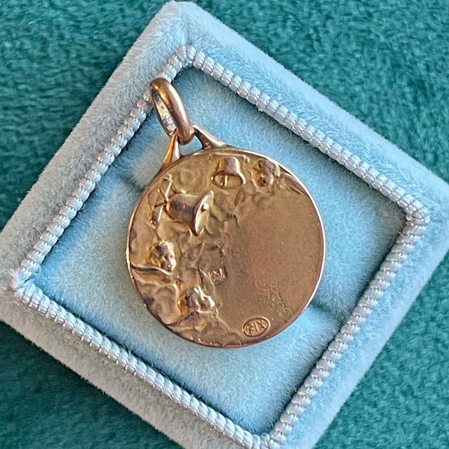 Antique French Fix Pendant Angels and Baby Jesus | Chairish
