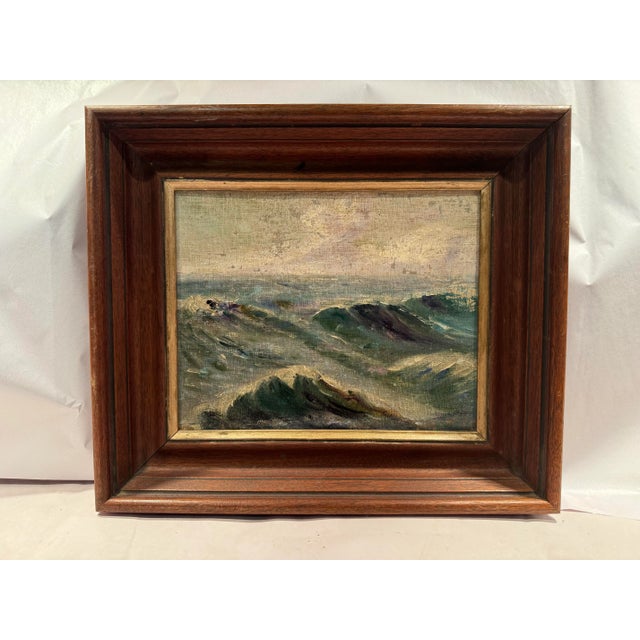 Early 1900s American Seascape Painting | Chairish