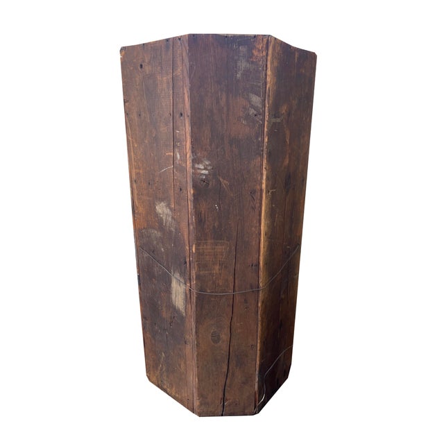 Early 1800s Pine Corner Cabinet With Scalloped Front, H-Hinges, and ...