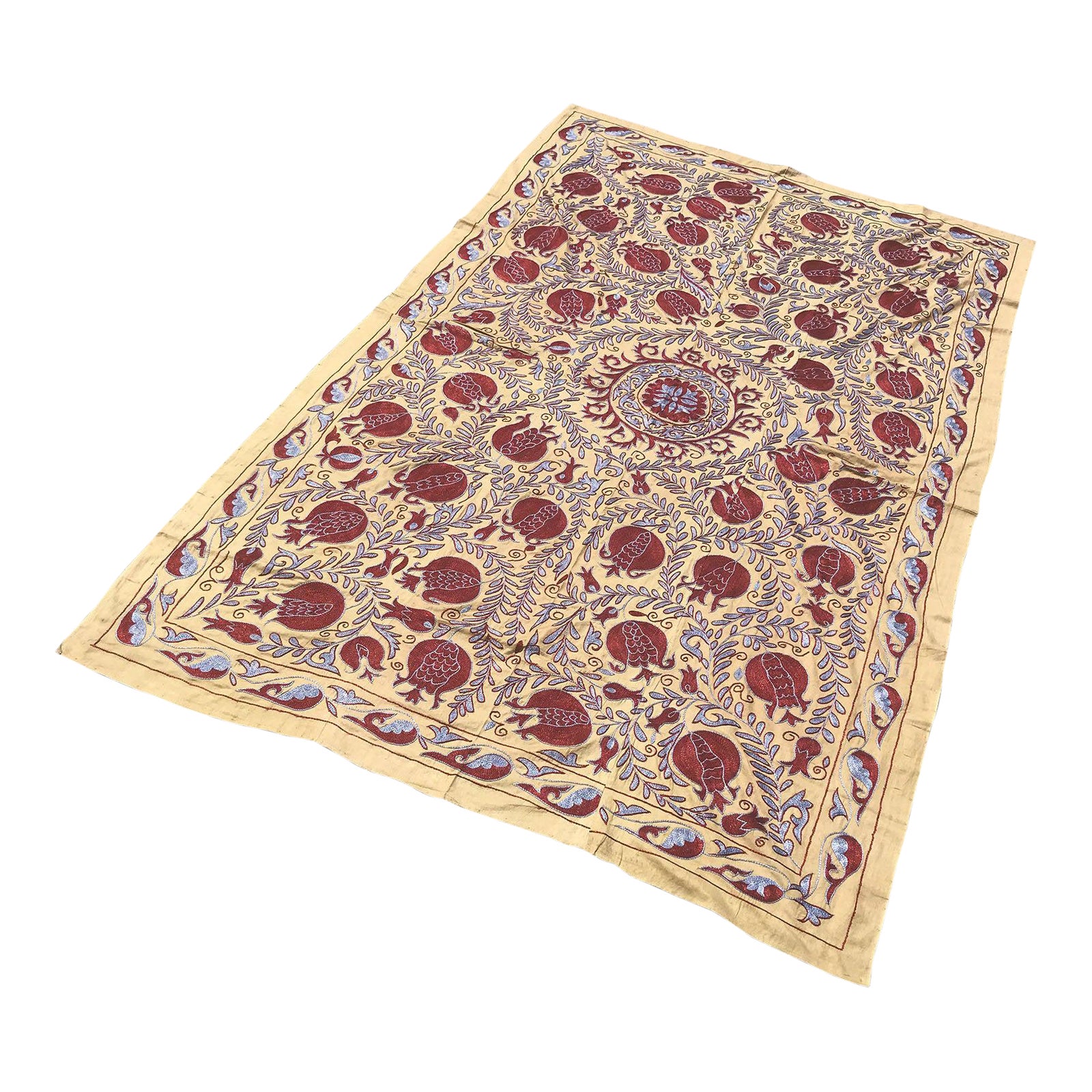 Vintage Handmade Tablecloth / Crochet Wall Hanging | Chairish