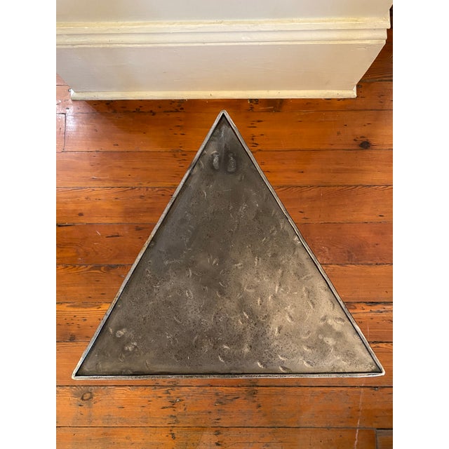 Artisan Made Triangular Top Occasional Table | Chairish