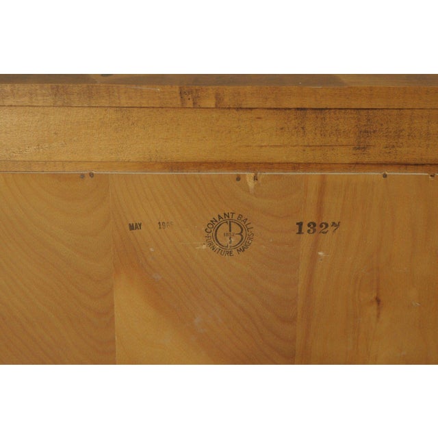 Conant Ball Maple Wood Hall Console Table Cabinet and Wall Mirror ...