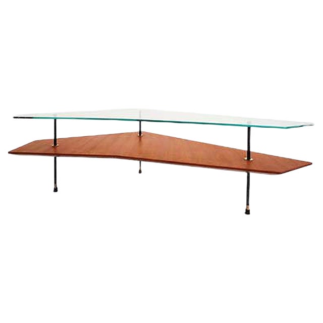 Italian Diagonal Coffee Table, 1950s | Chairish