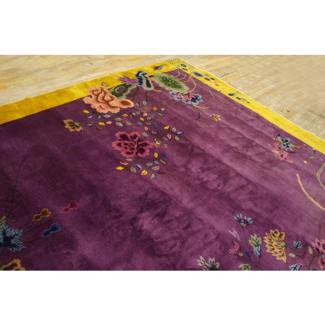 1920s Antique Chinese Art Deco Rug ( 9'0" X 11' 8" - 275 Cm X 356 Cm ...