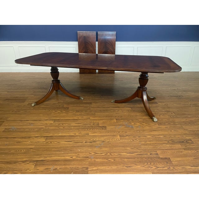 Leighton Hall Multi-Banded Mahogany Dining Table - Showroom Sample ...