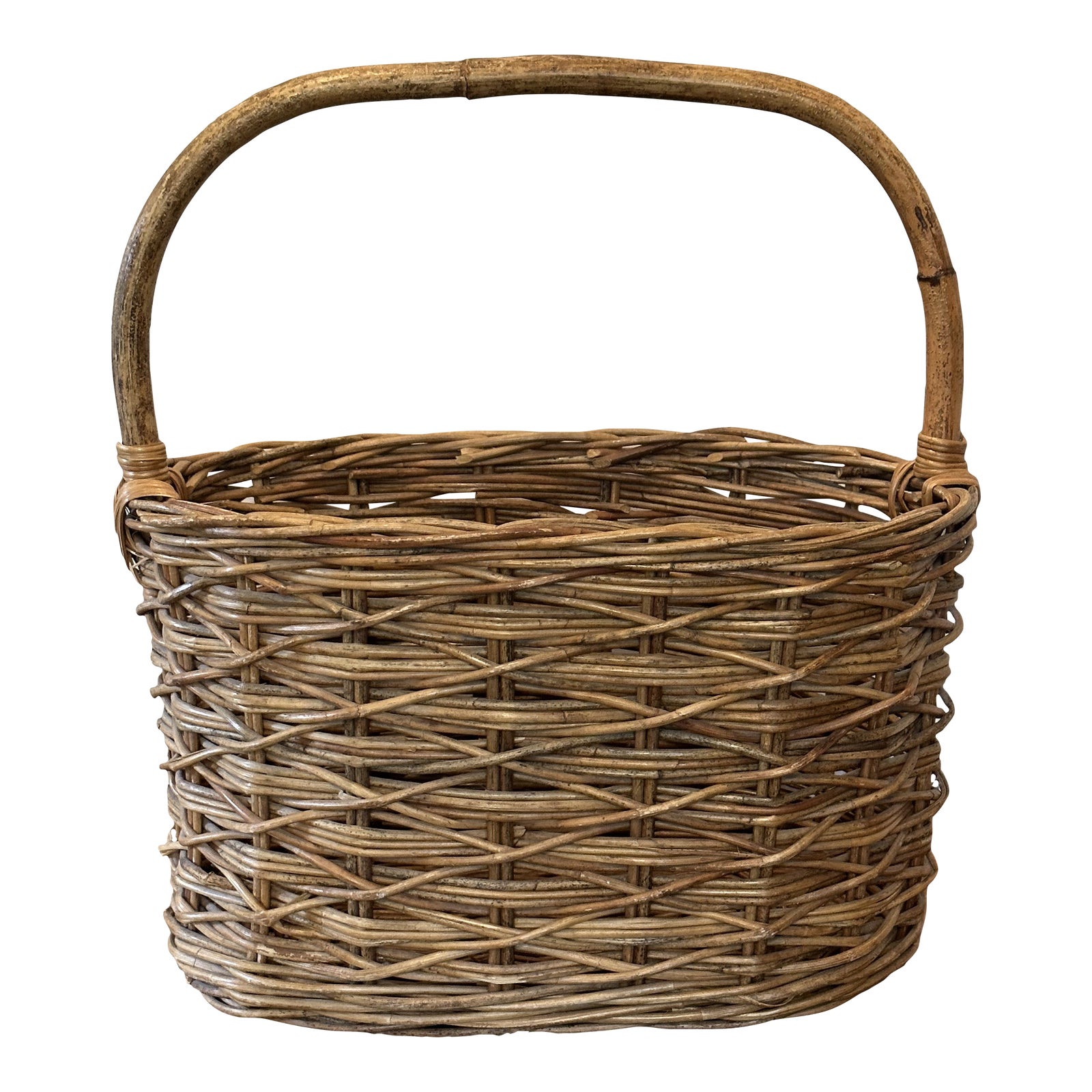 1940s Vintage Peterboro Basket Co. With Handle, Peterborough, NH | Chairish