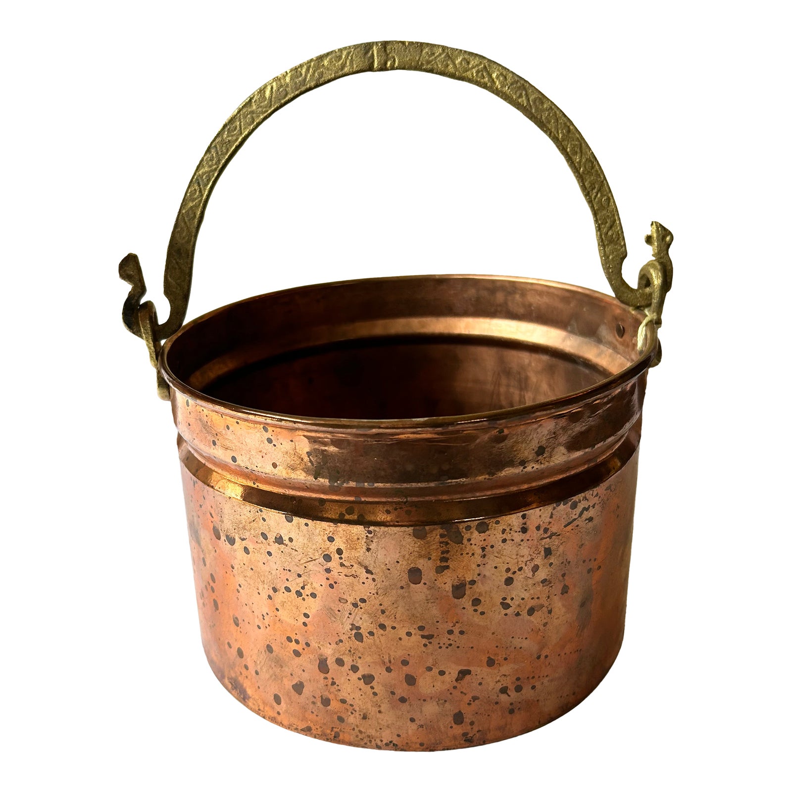 1930s Turkish Copper Pot With Snake Handle | Chairish