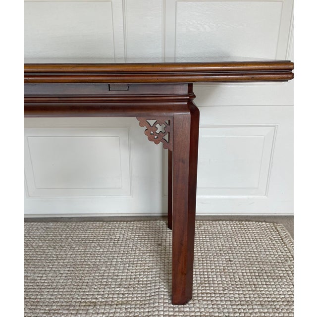 1950s Henredon Vintage Chinoiserie Console Convertible Table | Chairish