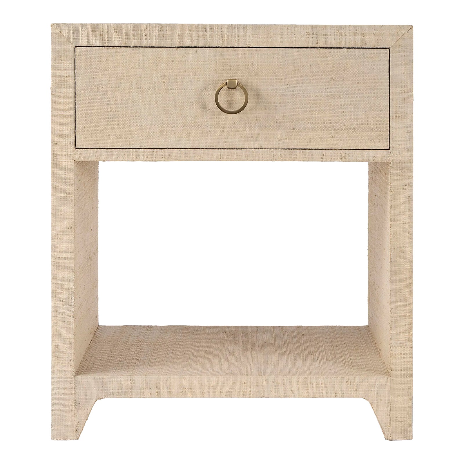 Bar Harbor Raffia 1 Drawer Nightstand, Natural | Chairish