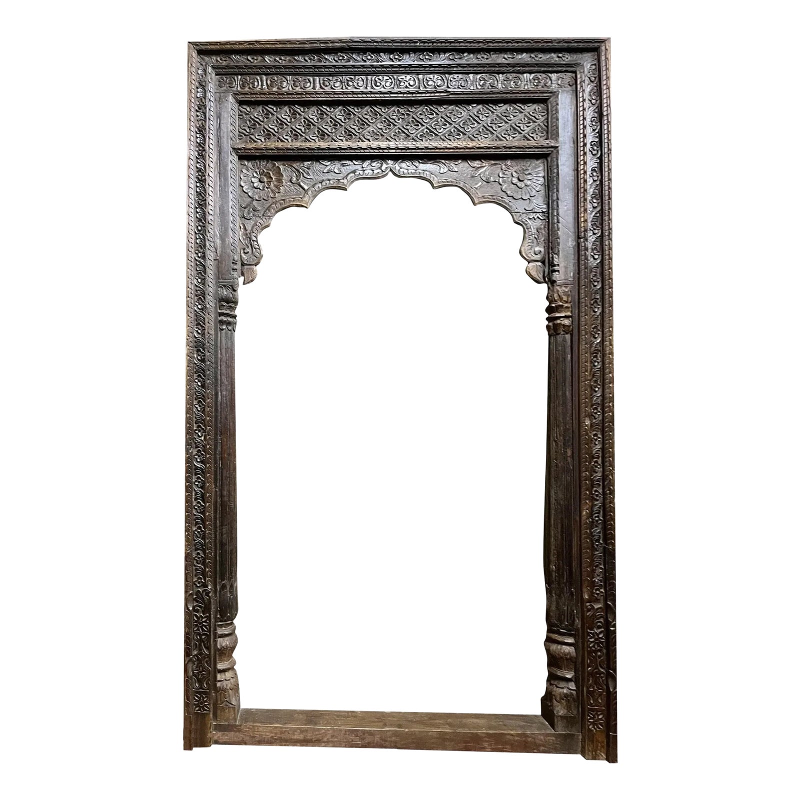 Antique Arch Hand Carved Old World Architectural Doorway | Chairish