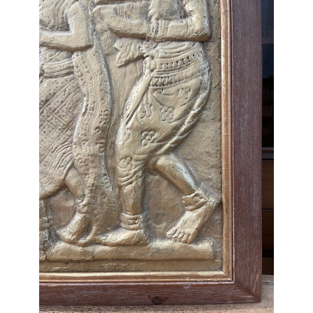 Vintage Framed Angkor Wat Thai Cambodian Temple Paper Mache Art | Chairish