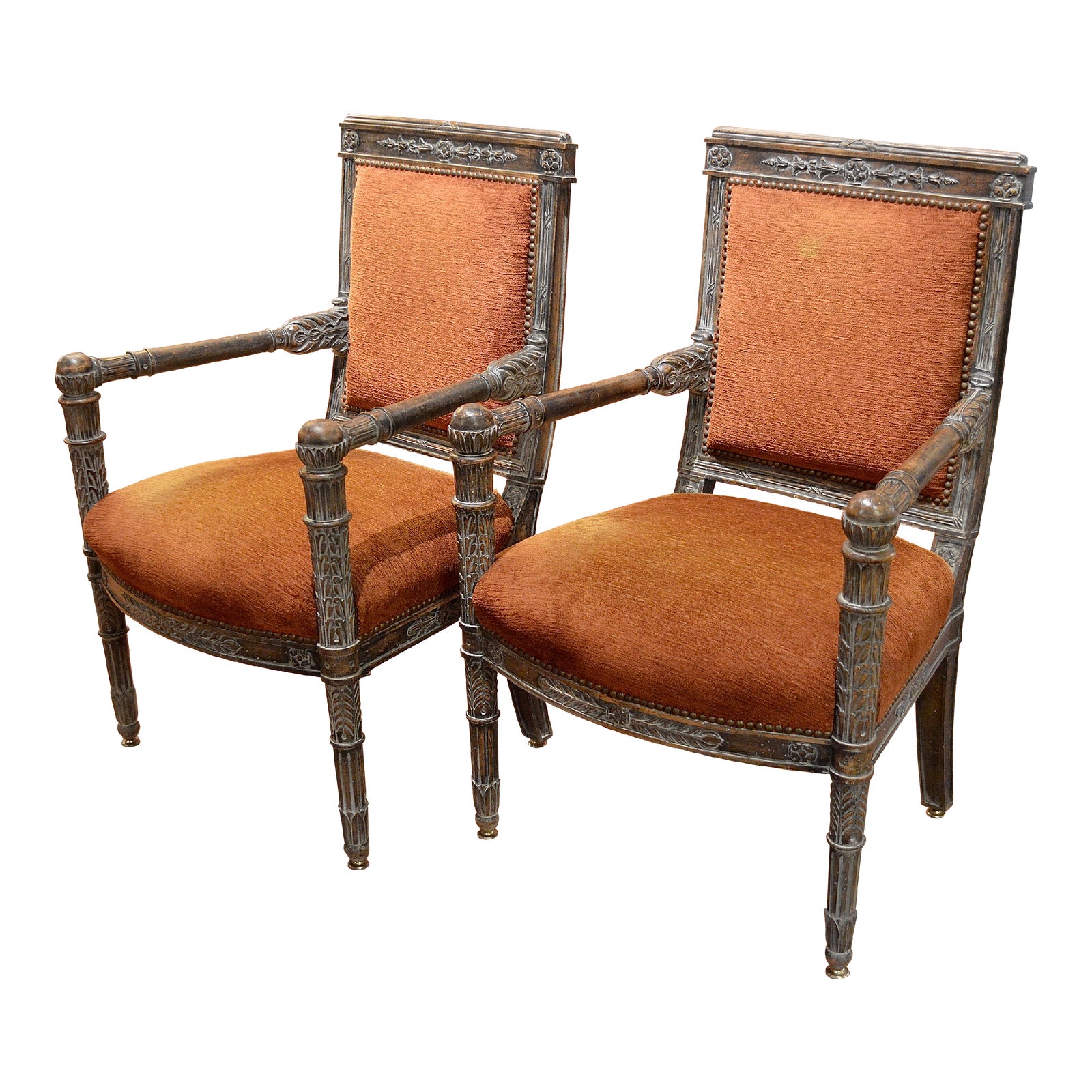 19th Century Italian Neoclassical Style Fauteuil- a Pair | Chairish