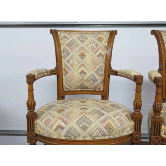 Vintage Mid Century Regency Style Fauteuils- A Pair | Chairish