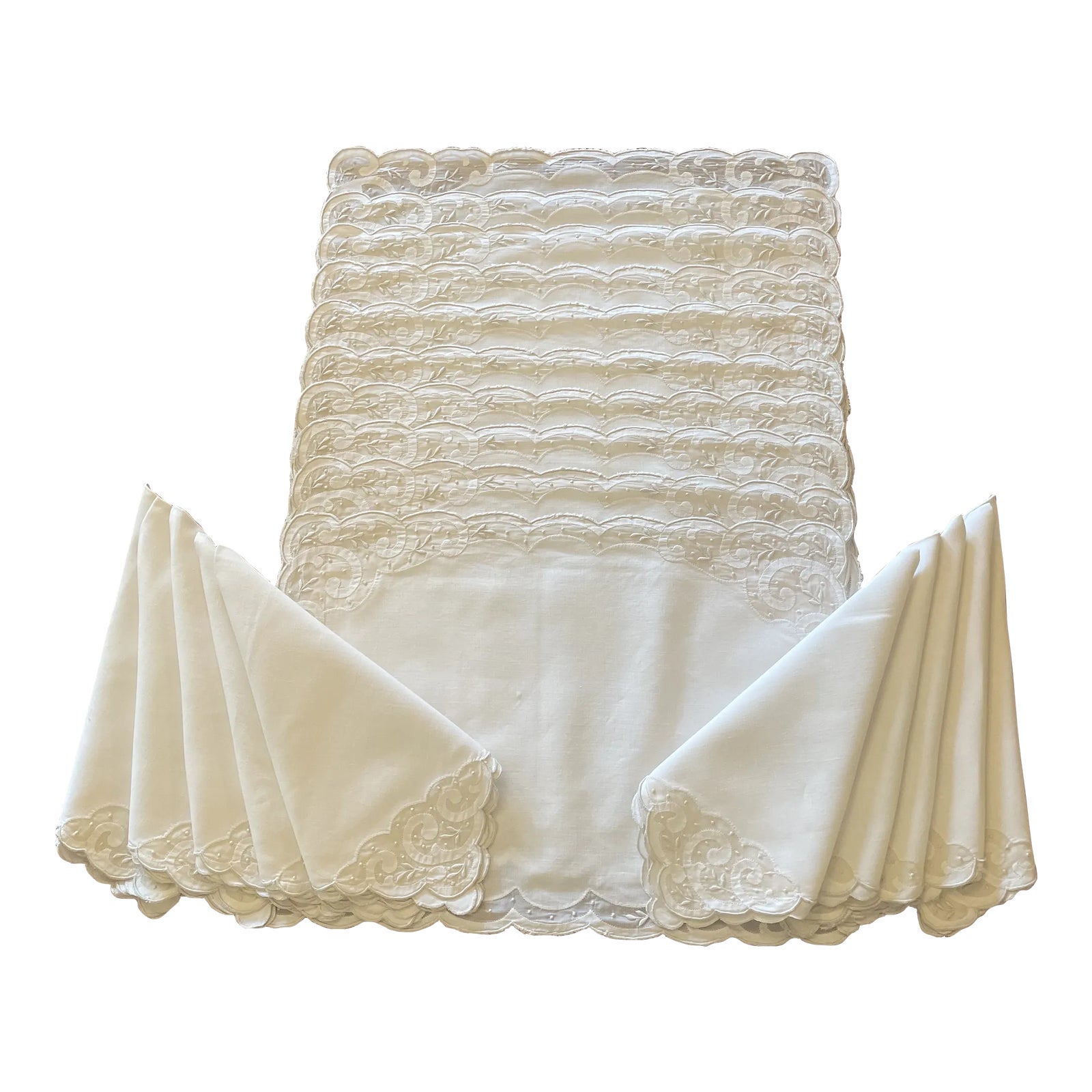 1980s Fine Madeira Table Linen Placemats Napkins Scheuer, San Francisco ...