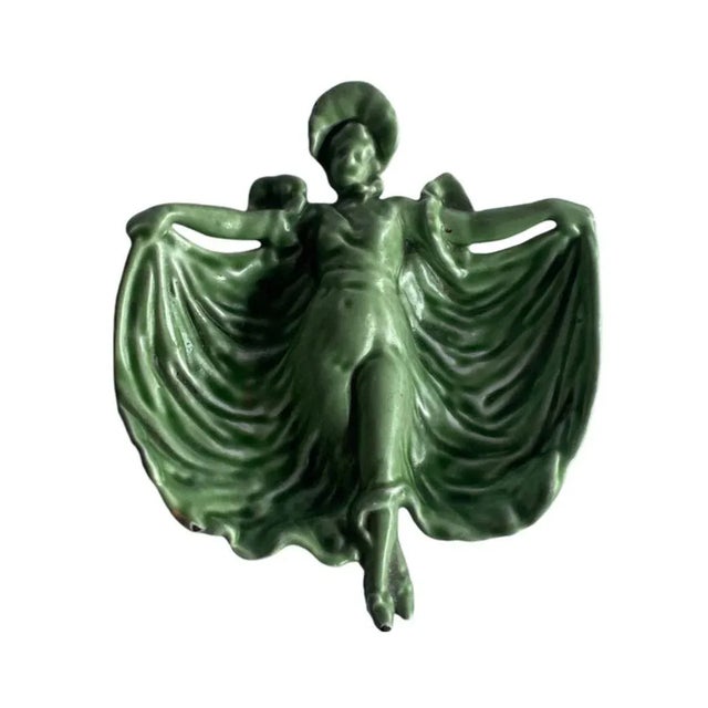 1910's Art Nouveau Green Enamel Pemco Baltamore Cast Iron Trinket Dish ...