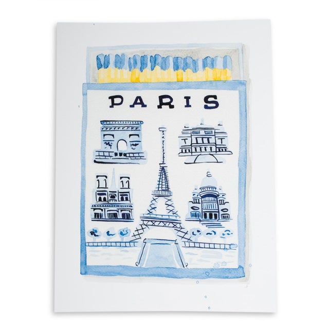 Furbish Paris Matchbook Watercolor Print, 5" x 7" | Chairish