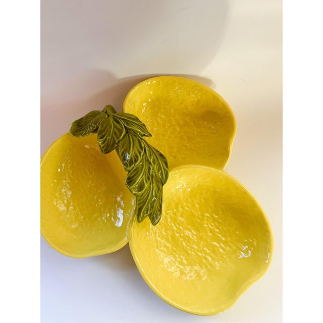 Vintage Mid Century Lemons Large Serving Tray Dish California Pottery ...