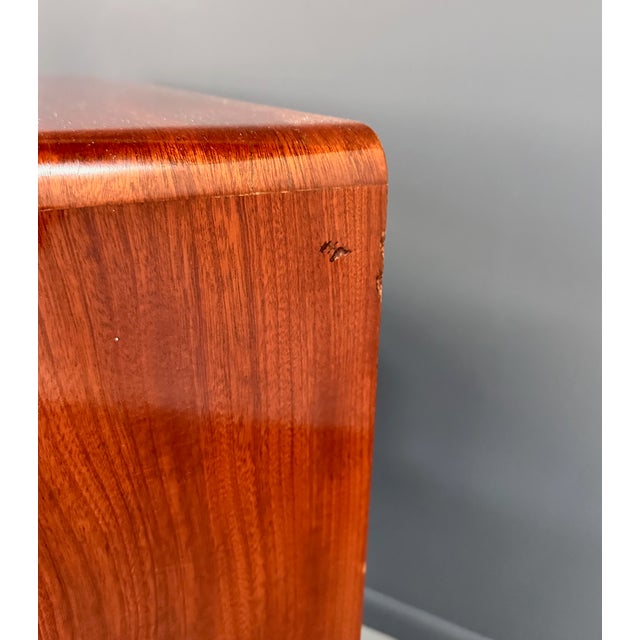 1940s Early Danish Roll Top Desk With Fluted Legs in Booked Matched ...